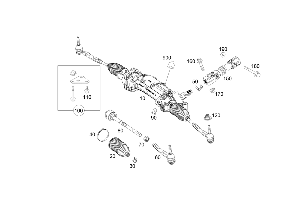 253-460-43-01 - Steering Gear 2016-2023 Mercedes-Benz | Mercedes-Benz ...