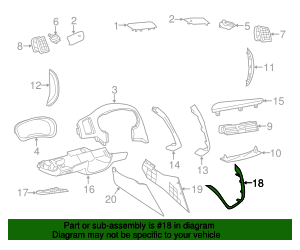 2013-2018 Nissan Altima Radio Trim 68461-9HS0A | Nissan Parts Central