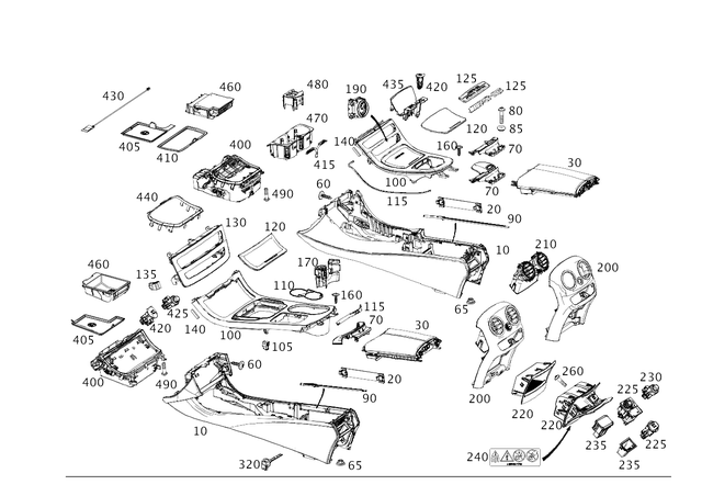 213-689-01-00 - Compartment Insert - 2017-2021 Mercedes-Benz | Buy ...