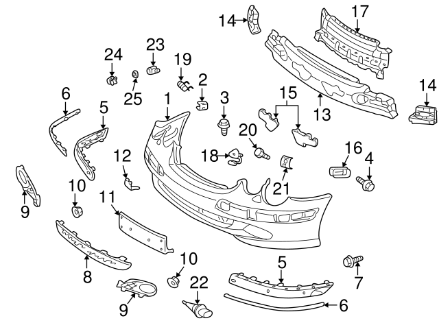 2003-2006 Mercedes-Benz Bumper Cover 215-885-06-25-9999 | MB OEM Parts