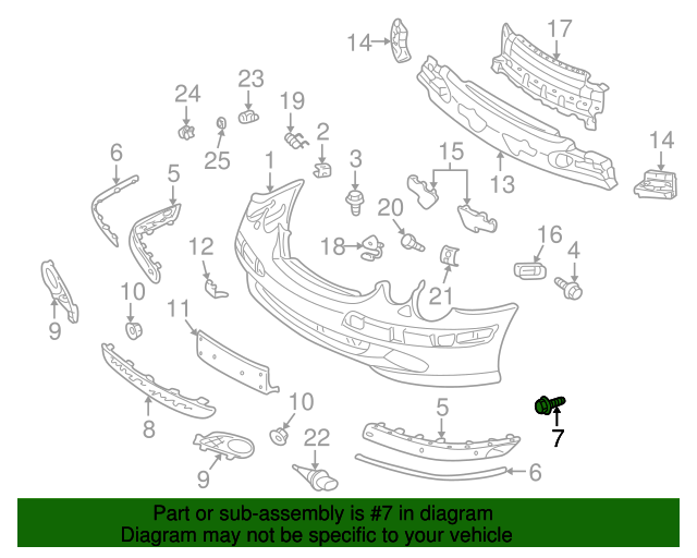 201-990-05-36 - Radiator Support Splash Shield Screw 1993-2024 Mercedes ...