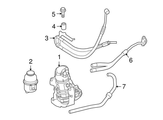 251-460-10-24 - Pressure Hose 2010-2011 Mercedes-Benz ML 450 | Mercedes ...