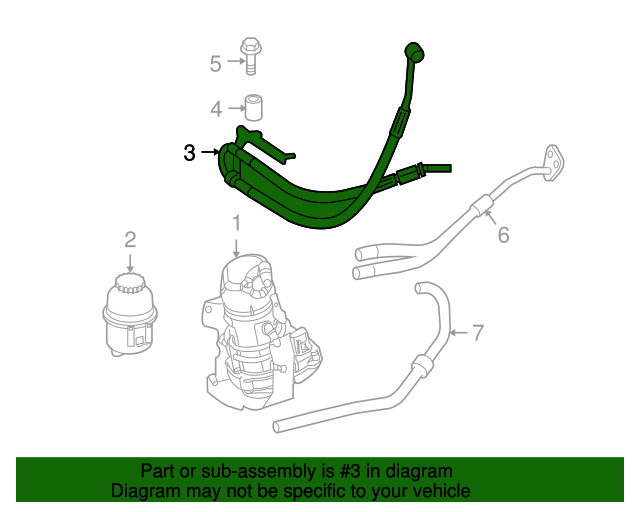 251-460-10-24 - Pressure Hose 2010-2011 Mercedes-Benz ML 450 | Mercedes ...