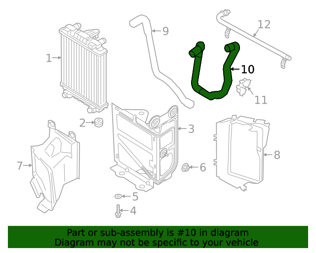2019-2023 Audi TT Quattro Radiator Coolant Hose 5Q0-122-101-GS | Audi ...