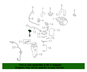 2000-2011 Porsche Secondary Air Injection Pump Check Valve 0PB-131-139 ...