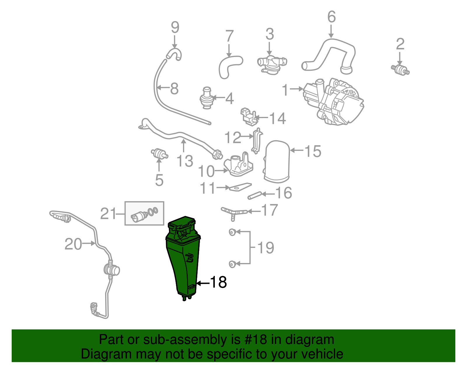 1998-2005 Porsche Vapor Canister 996-201-221-07 | Sunset Porsche Parts