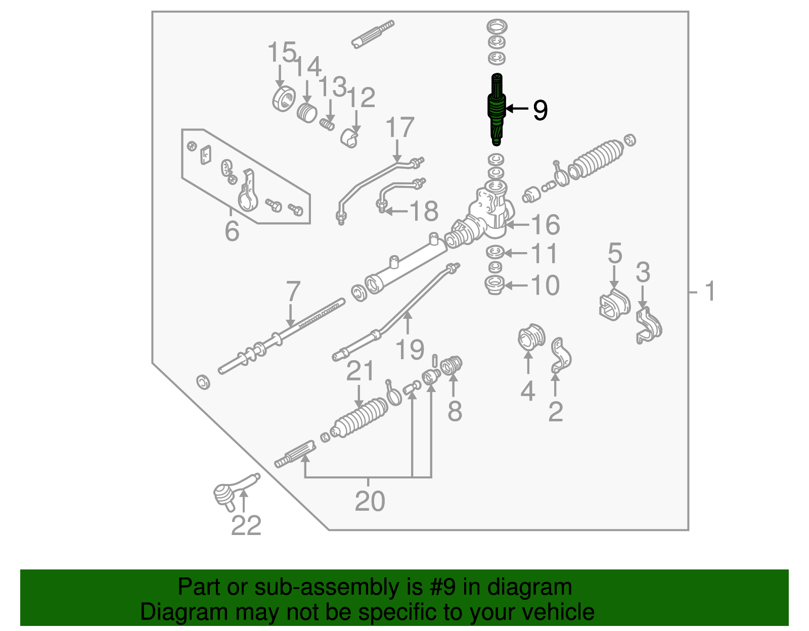 0K2C1-32122 - Pinion Valve 1998-2002 Kia | Kia.Parts Store
