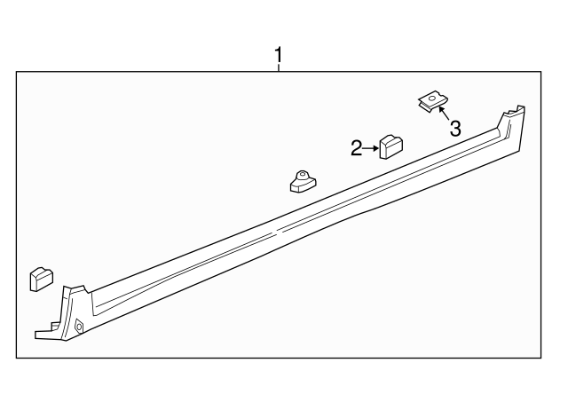 42617387 - Passenger Side Rocker Panel Molding 2017-2023 Chevrolet Bolt ...