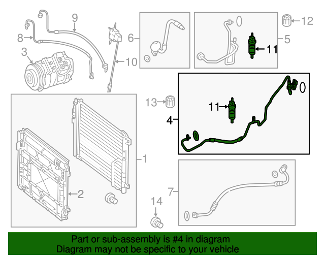 2012-2015 Mercedes-Benz AC Hose 218-830-01-15 | MB OEM Parts