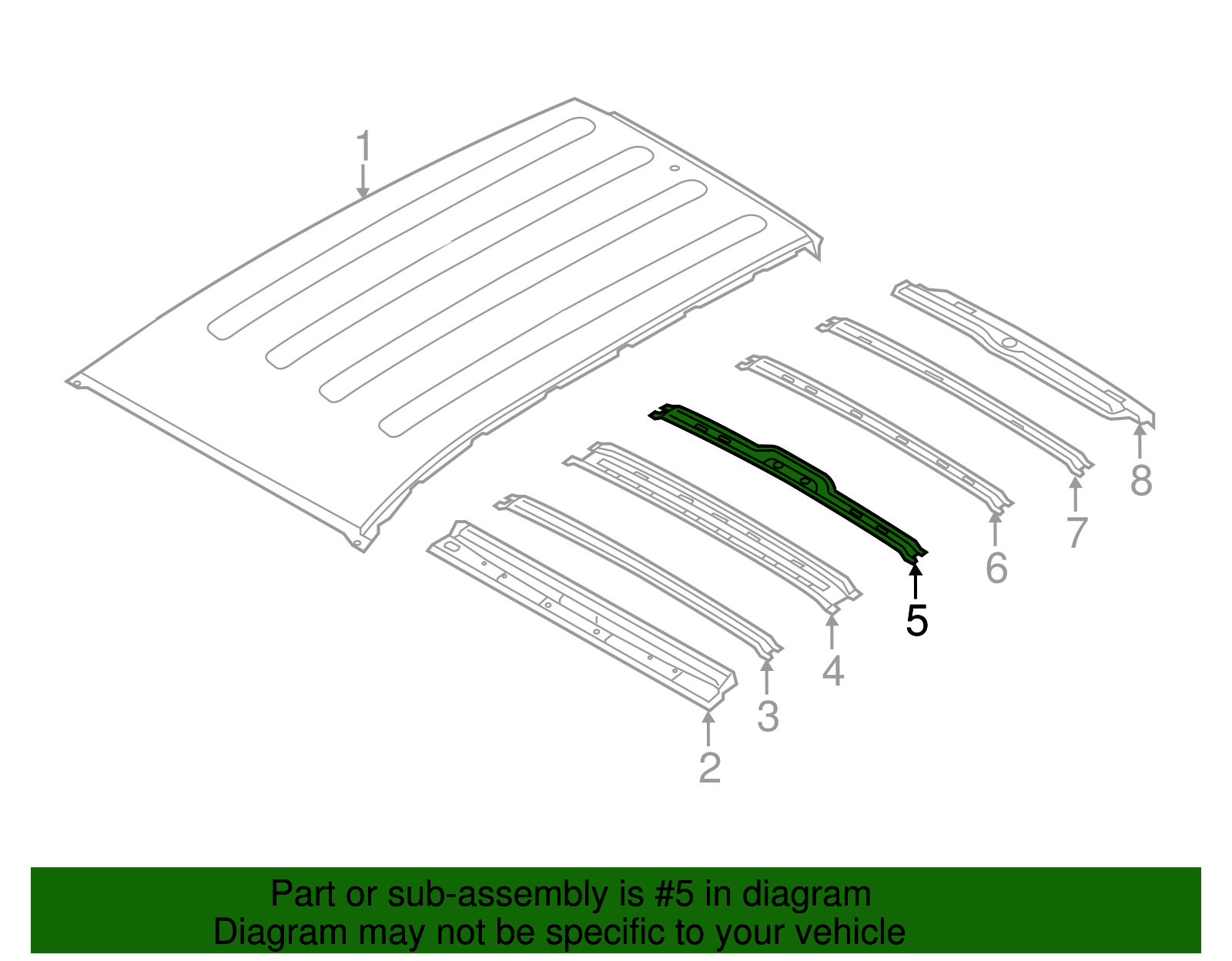 2013-2019 Hyundai Roof Bow 67136-B8000 | Retail Performance Auto Parts