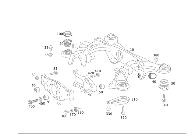 221-351-05-42 - Rubber Bushing 1954-2025 Mercedes-Benz | Mercedes-Benz ...