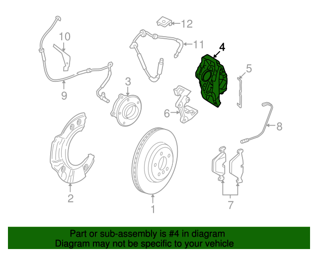34116786828 - 2010-2015 BMW Disc Brake Caliper (34-11-6-786-828) | BMW ...
