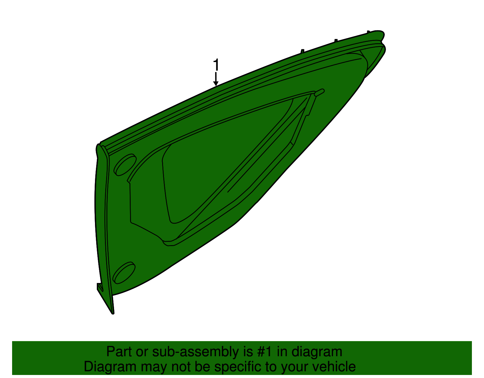 2013-2018 Nissan Altima Quarter Glass 83301-3TA1A | My Nissan Part