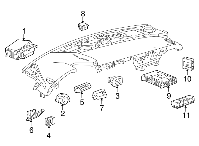 2015-2024 GM Black Head-Up Display Switch 84428043 GM | GMPartsDirect.com