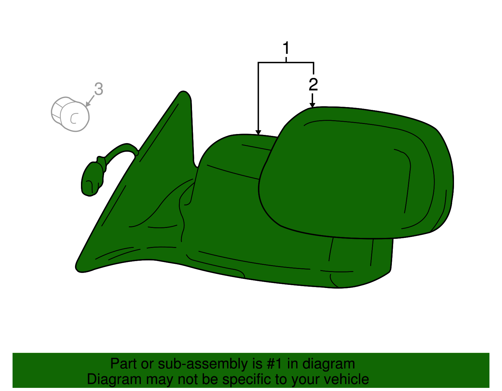 2005-2006 Toyota Sequoia Mirror Motor - Outside Left - DRIVERS SIDE ...