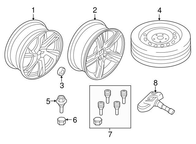 2016-2019 Volvo XC90 22-Inch 5-Double Spoke Matte Black Diamond Cut ...