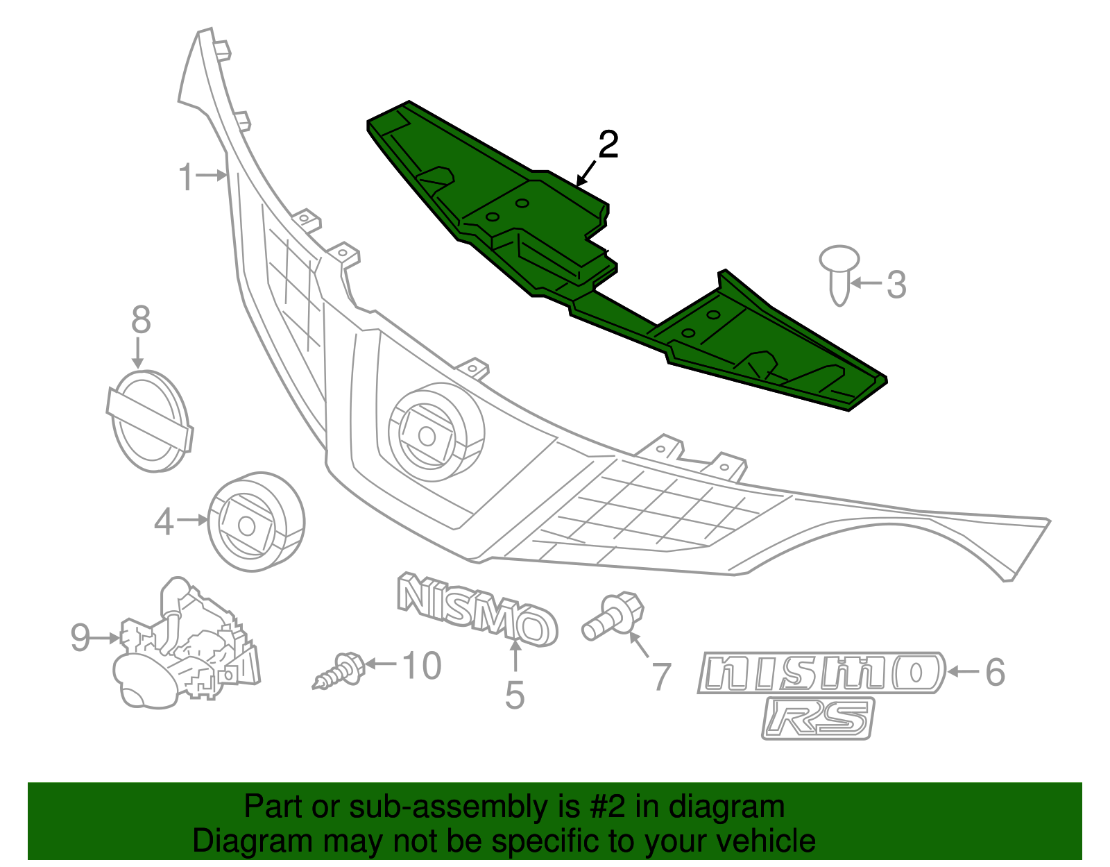 2015-2017 Nissan Juke Sight Shield 62078-4FT0A | Bill Kay Nissan Parts