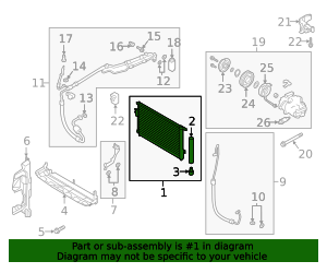 Genuine A/C Condenser for 2021-2023 Hyundai Santa Fe | Part# 97606 ...