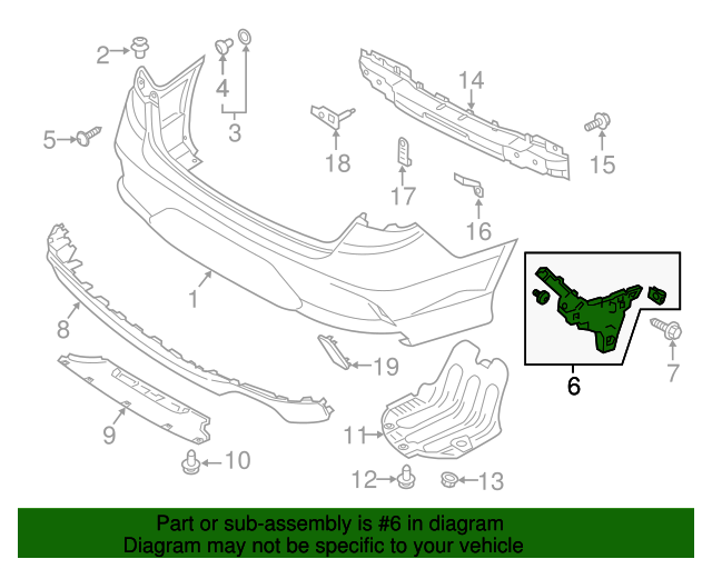 86613-C2700 - Bumper Guide 2018-2019 Hyundai Sonata | AutoNationParts.com