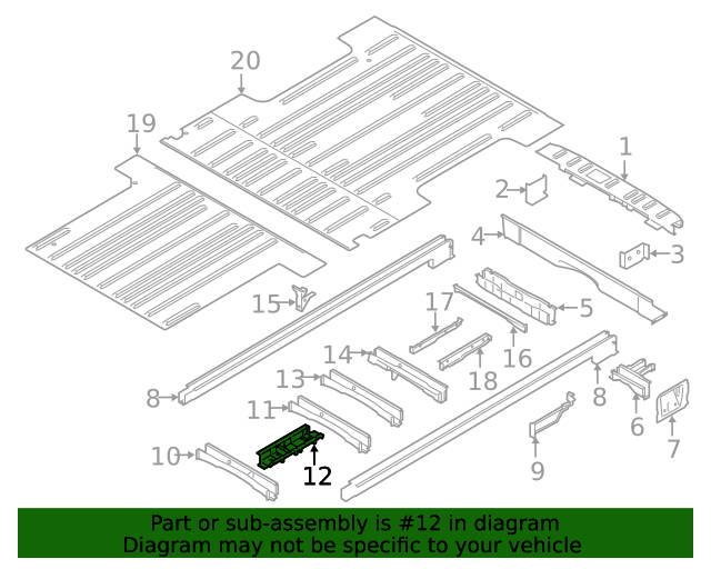 Genuine OEM Ford Part - Center Support CK4Z-4800-A | Genuine OEM Ford ...