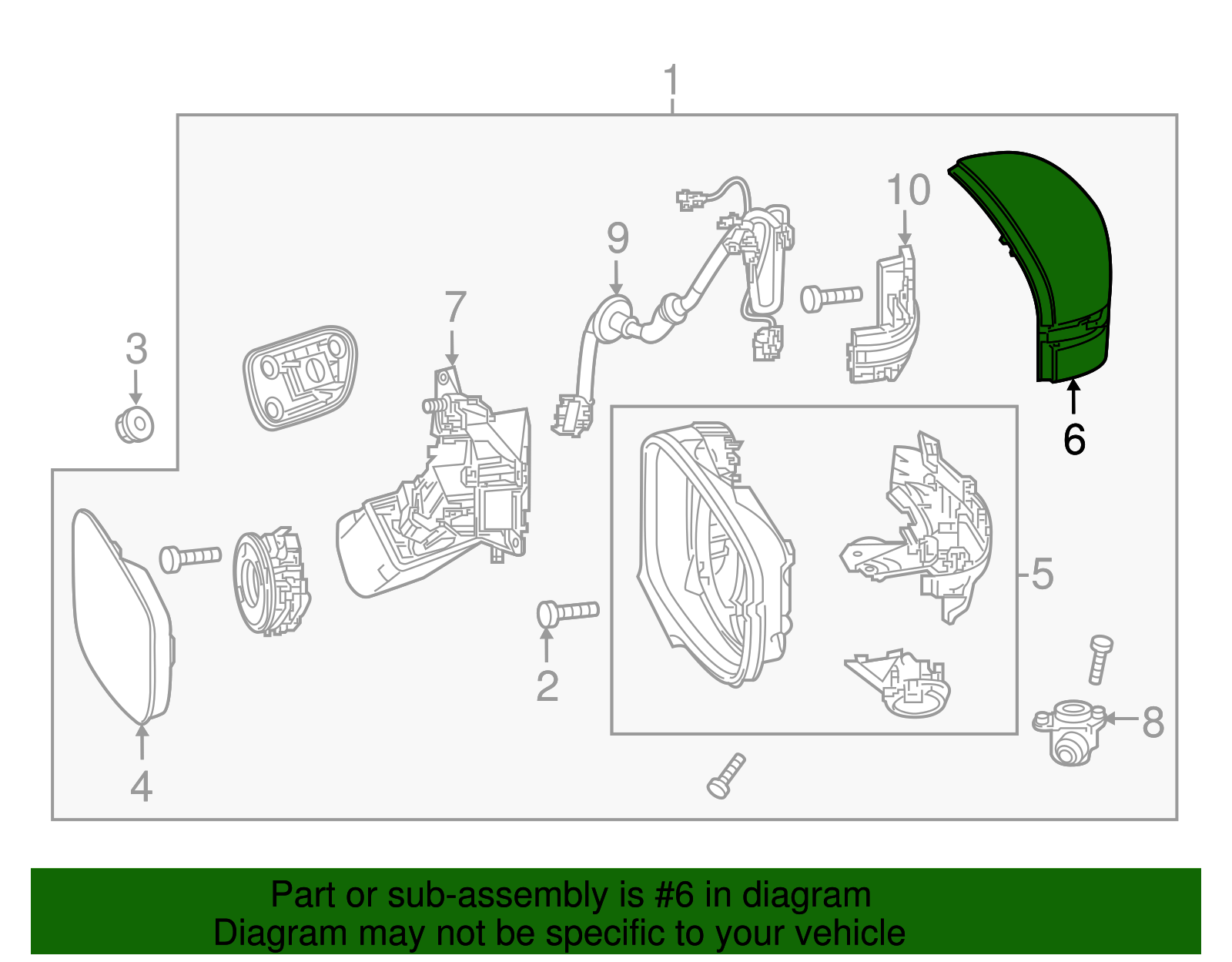 2020-2024 Honda Odyssey Mirror Cover 76201-THR-A11ZJ | OEM Parts Online