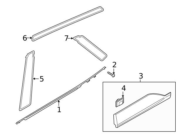 2020-2023 Hyundai Venue Door Molding 87731-K2000-CA | AutoNationParts.com