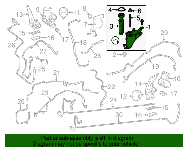 Reservoir Assembly - Part #231-320-00-14-28 | Mercedes Parts Center