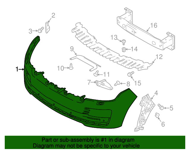 2018-2022 Land Rover Range Rover Bumper Cover LR098663 | JaguarParts.com