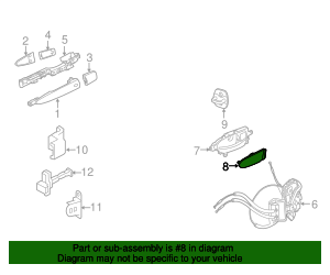 80676-4RA0B - Handle, Inside Cap 2016-2023 Nissan Maxima | Nissan Parts ...
