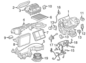 2016-2020 Cadillac CT6 Air Conditioning Evaporator Case Seal Kit with ...