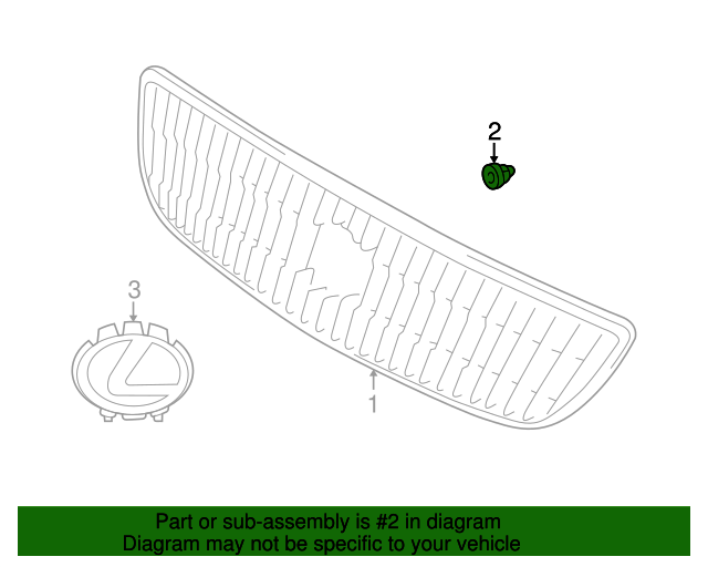 90080-17202 - Grille Nut For 1997-2009 Lexus | Lexus OE Parts
