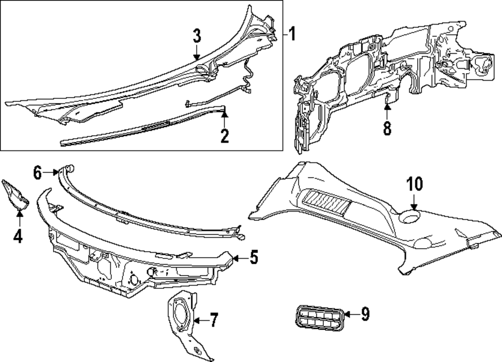 2020-2025 Chevrolet Corvette Dash Upper Extension Panel Reinforcement ...