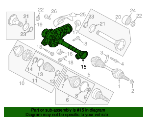 2016-2018 Porsche Cayenne Differential 958-349-012-RX | Sunset Porsche ...