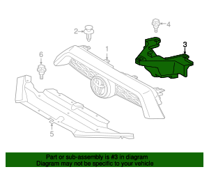 5311535050 - Grille Bracket 2010-2019 Toyota 4Runner | AutoNation Parts