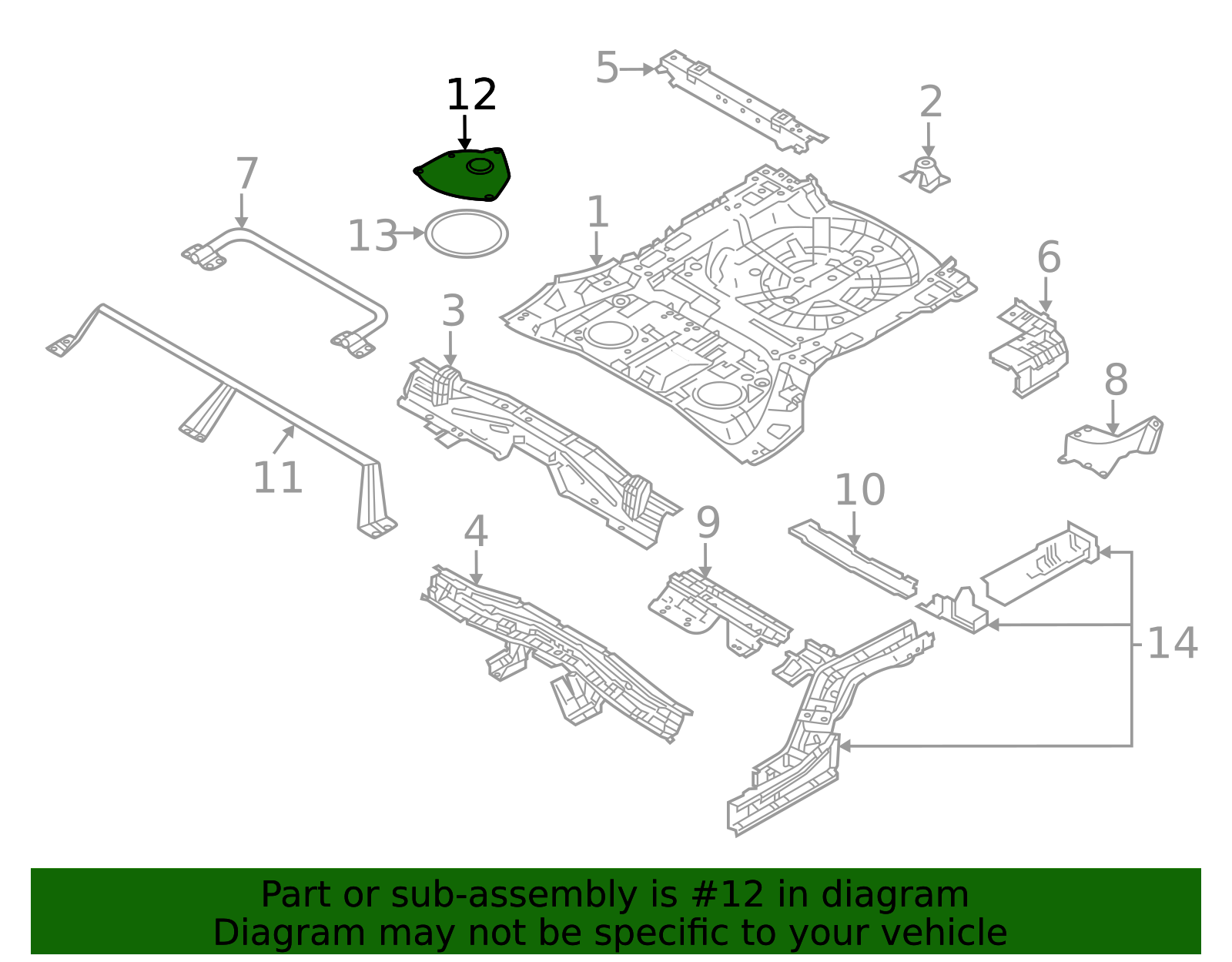2021-2025 Nissan Rogue Cross-Member 75440-6RR0A | My Nissan Part