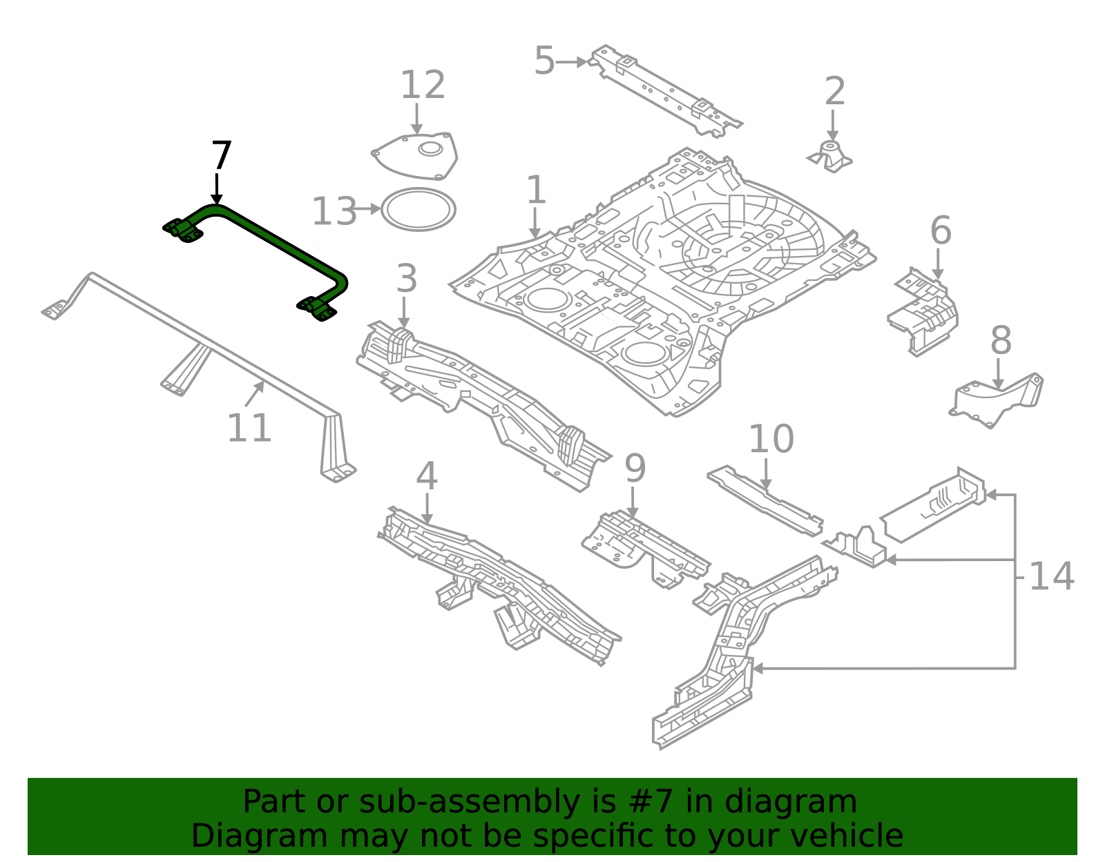 2021-2025 Nissan Rogue Side Bracket 79184-6RA0H | Team Nissan Inc.