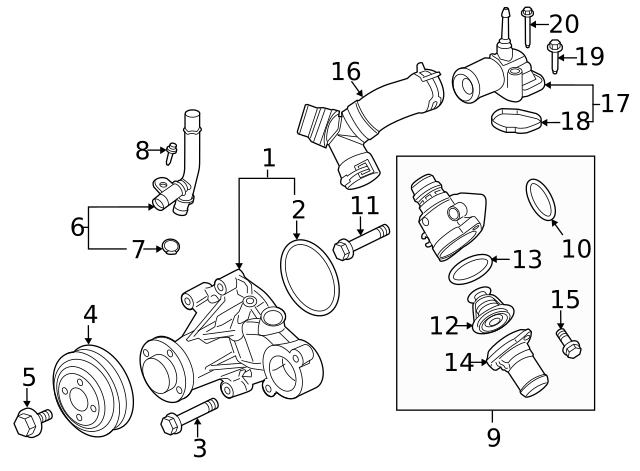 KR3Z-8590-A - Thermostat Housing Gasket 2021-2024 Ford | Ford Parts Direct