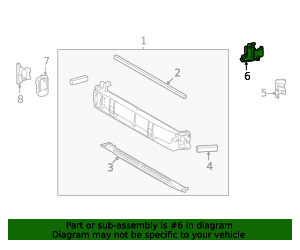 2020-2022 Toyota Highlander Shutter Assembly Mount Plate 16691-F0140 ...