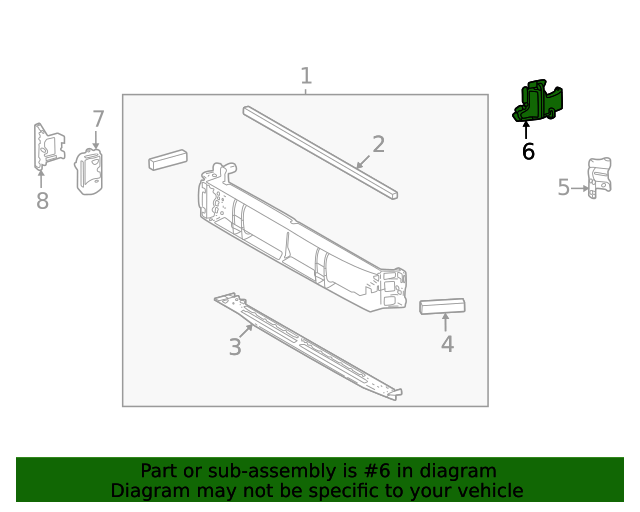 2020-2022 Toyota Highlander Shutter Assembly Mount Plate 16691-F0140 ...