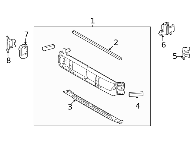 53188-0E010 - Shutter Assembly Mount Bracket 2021-2022 Toyota ...