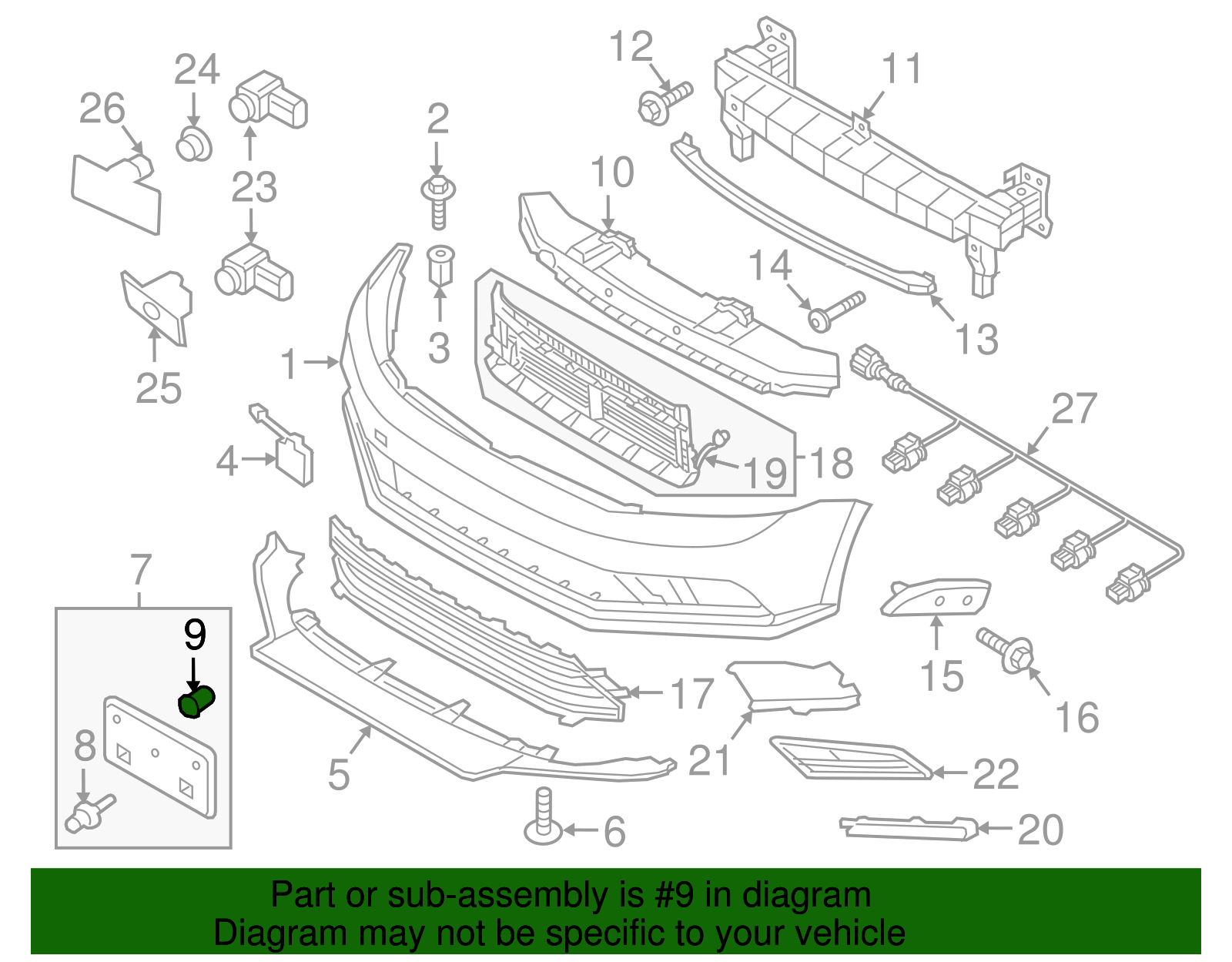 2006-2019 Volkswagen License Bracket Nut N-902-184-03 | vwpartscenter
