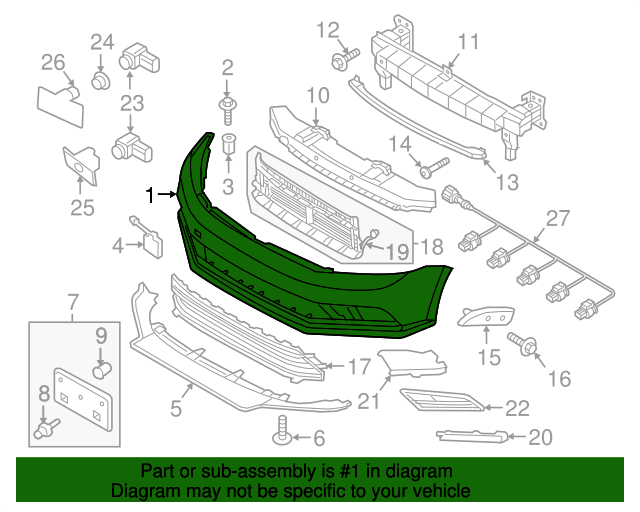 2015-2018 Volkswagen Jetta Bumper Cover (Unpainted) 5c6807217aggru ...