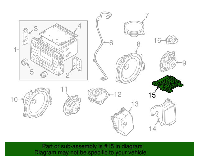 96370-C6000 - Amplifier 2016-2018 Kia Sorento | Kia.Parts Store