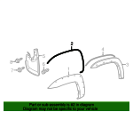 53853-04040 - Pad, Front Wheel Opening Extension, No. 1 - 2005-2015 ...