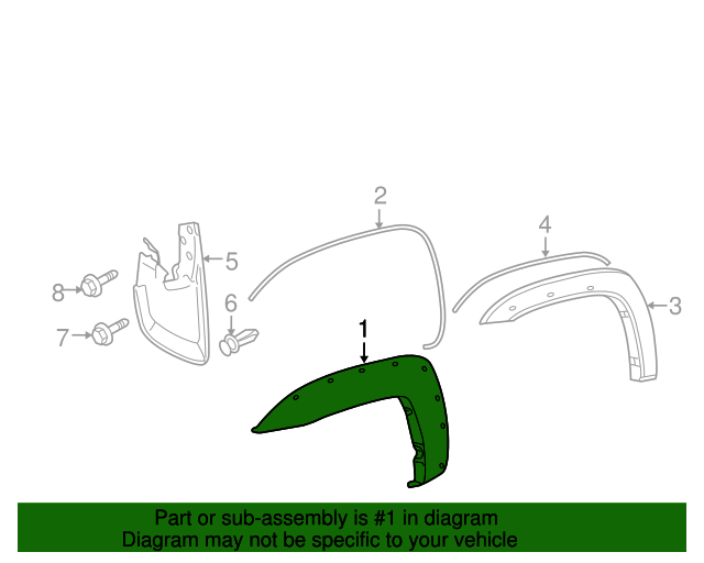2005-2015 Toyota Tacoma Wheel Opening Molding 75871-04030 | OEM Parts ...