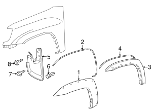 2005-2015 Toyota Tacoma Wheel Opening Molding 75872-04030 | Toyota ...