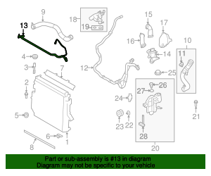 Genuine OEM Overflow Hose Part# LR013687 Fits 2010-2013 Land Rover: Up ...
