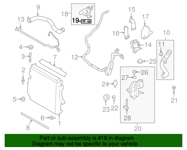 Genuine OEM Engine Coolant Outlet Gasket Part# LR010793 Fits 2010-2022 ...