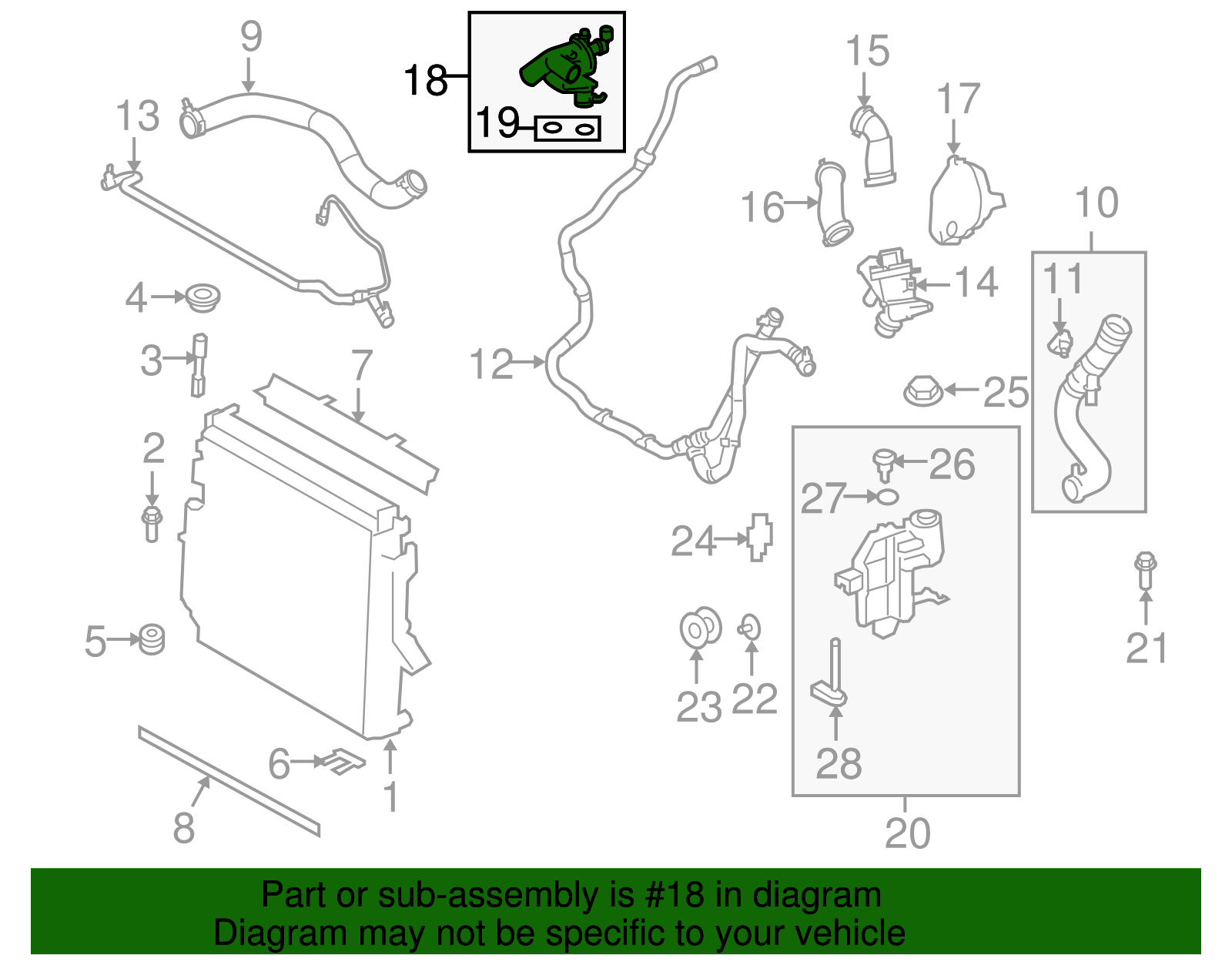 2010-2013 Land Rover Water Outlet LR018275 | OEM Parts Online