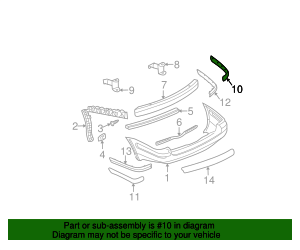 2001-2005 Volkswagen Passat Chrome Strip 3B9-807-460-2ZZ | VW Direct Parts